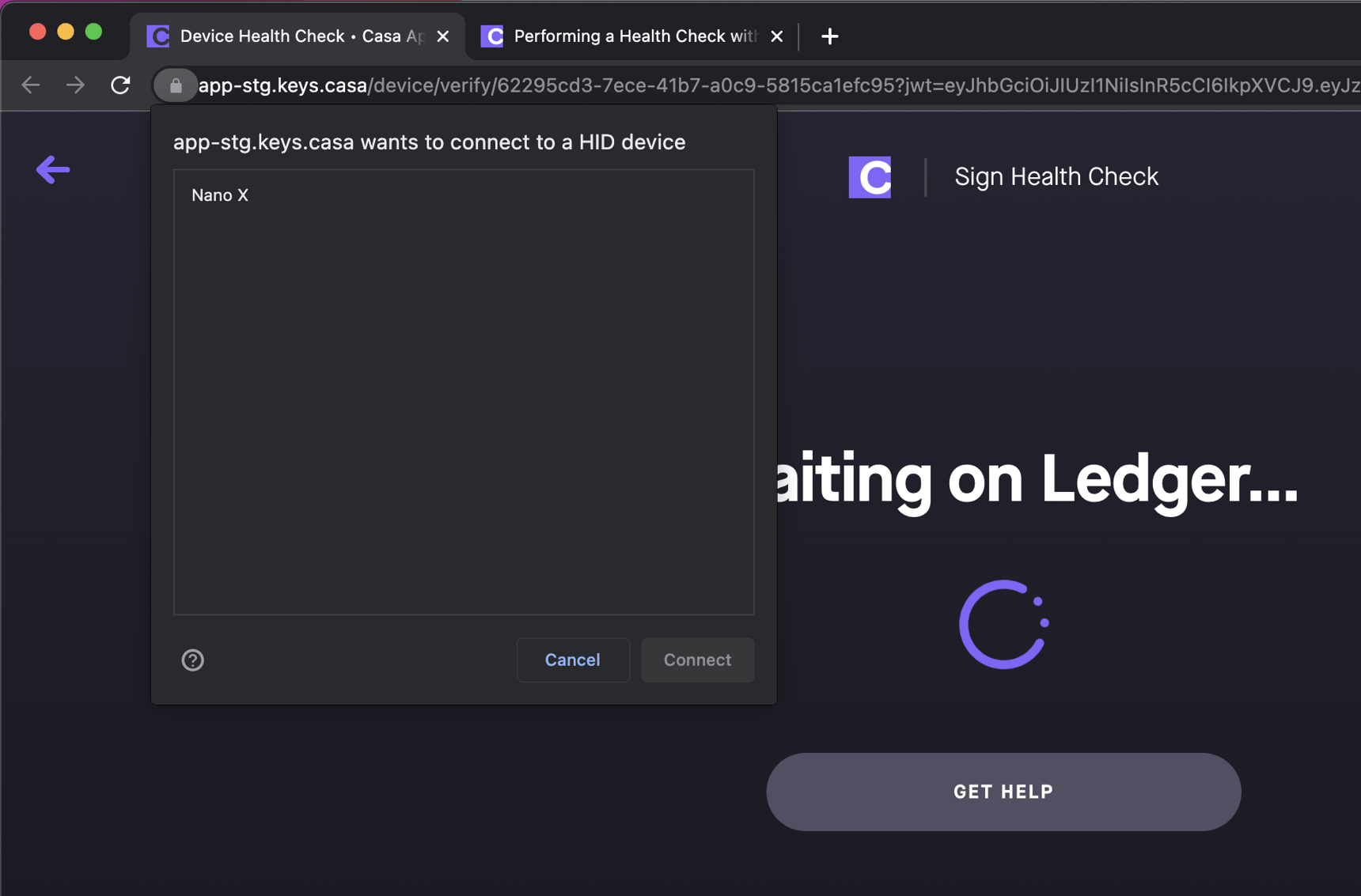 Ledger troubleshooting